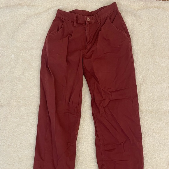 Free People | Pants & Jumpsuits | Free People Deep Red Trousers | Poshmark